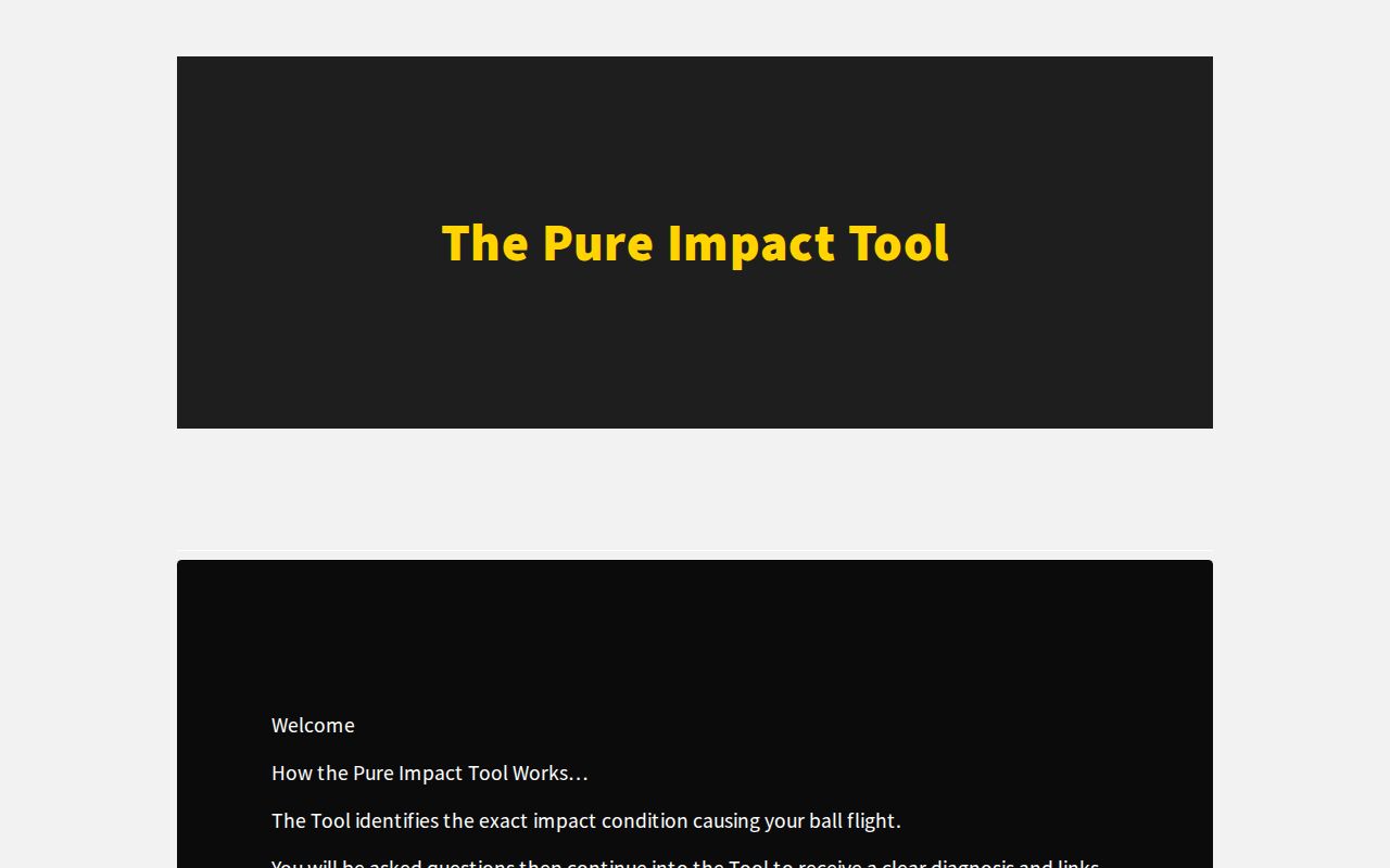 The Pure Impact Tool